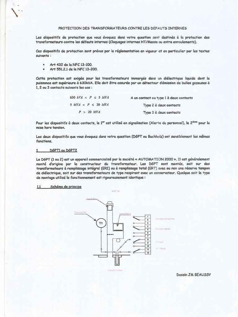 Protection Des Transformateurs | PDF