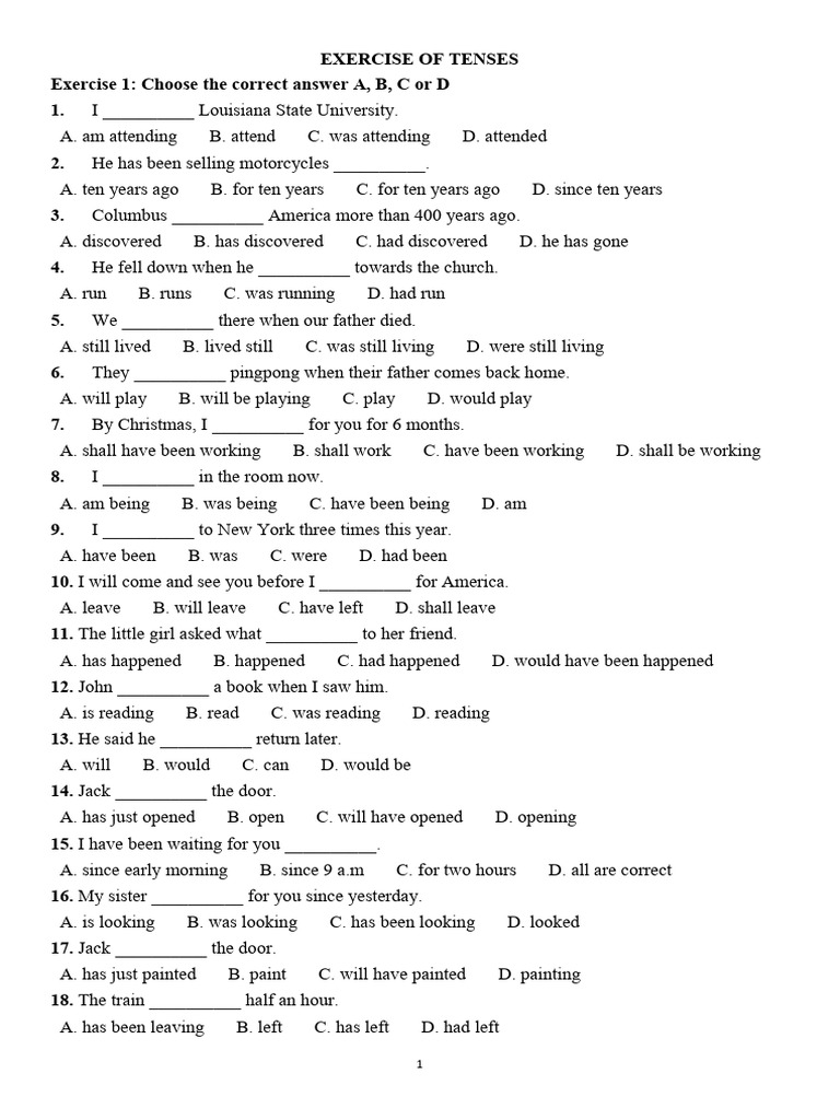 Present Perfect Verb Form Exercise | PDF