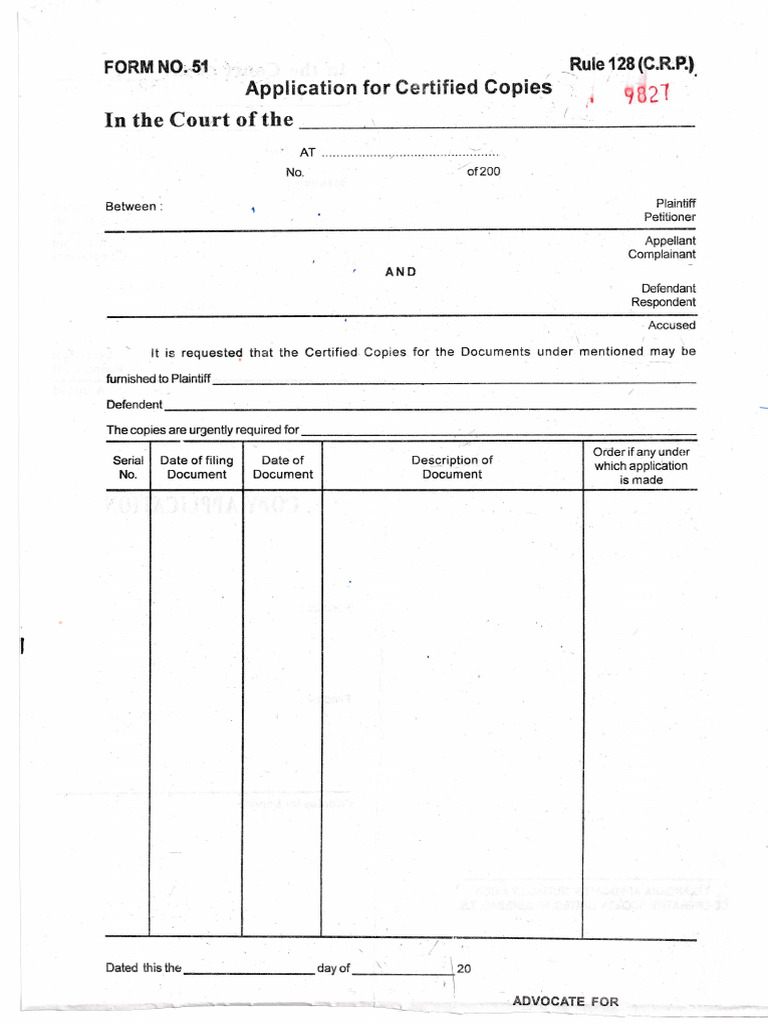 Certified Copy Application 01 | PDF | Plaintiff | Public Law
