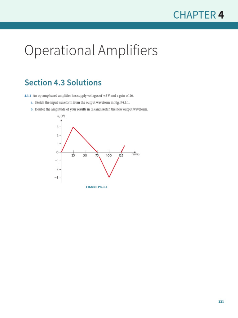 Respostas Dos Problemas - Capítulo 04 | PDF | Operational Amplifier | Amplifier