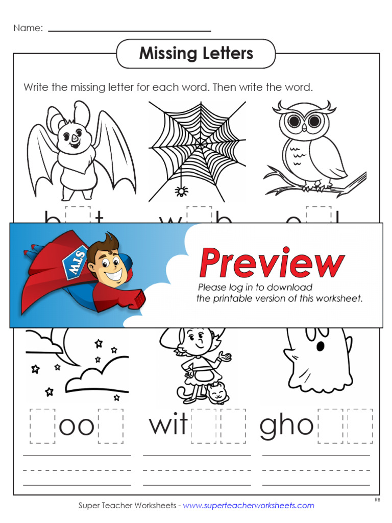 Halloween Words Missing Letters | PDF