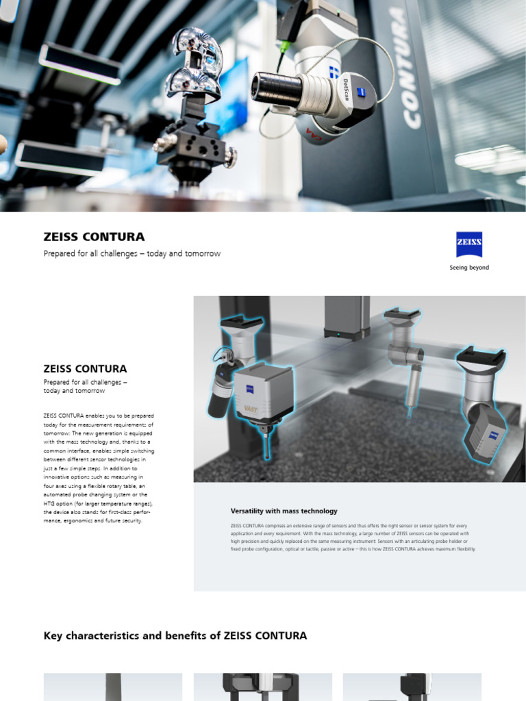 ZEISS CONTURA: Versatile Measurement Solutions | PDF | Sensor | Equipment