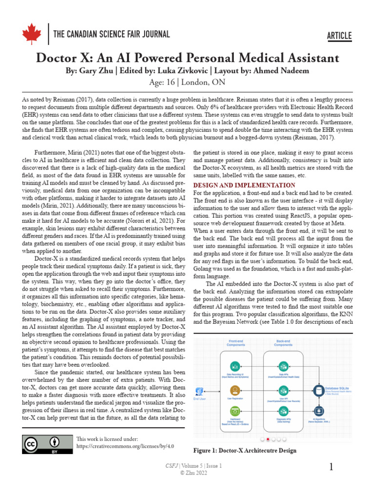 Gary Zhu Formatted CSFJ Paper Edit 1 | PDF | Artificial Intelligence ...