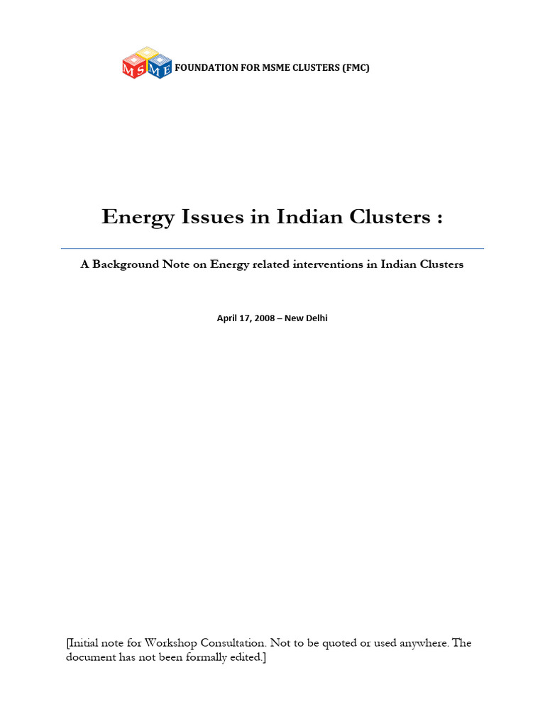 SDC-Energy-Background-note-17April | PDF | Small And Medium Sized ...