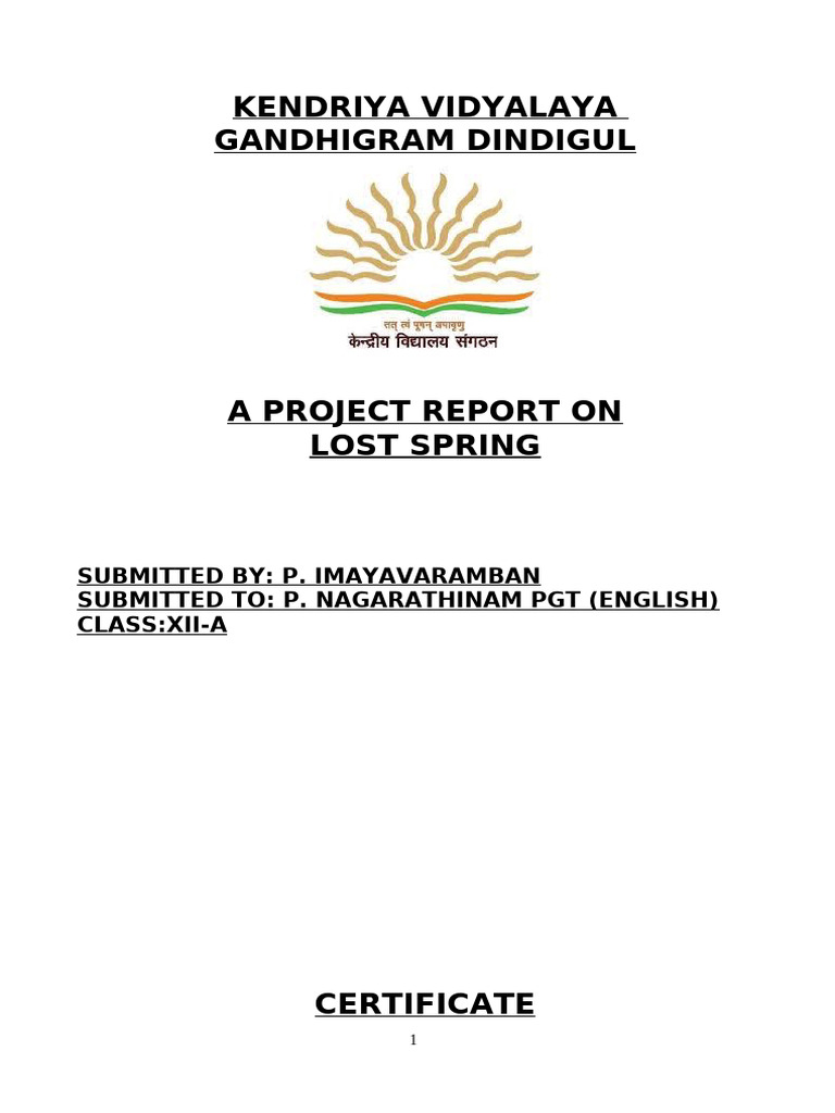 English Investigatory Project Lost Spring | PDF | Child Labour ...