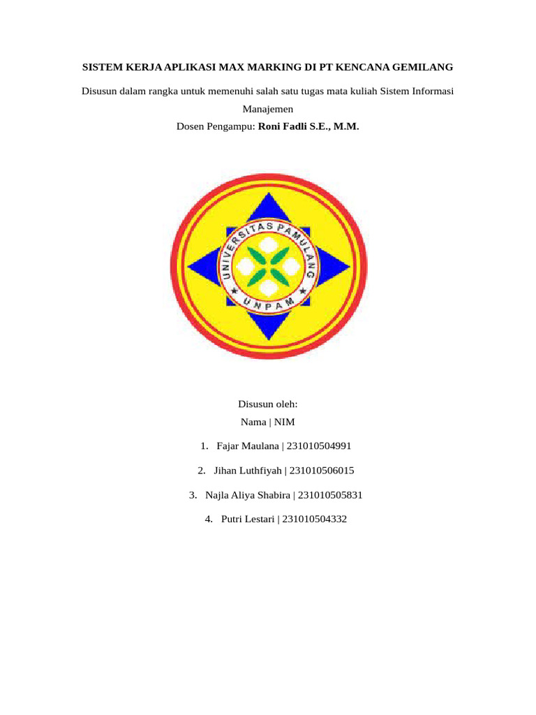 SISTEM_KERJA_APLIKASI_MAX_MARKING_DI_PT_KENCANA_GEMILANG[1] | PDF
