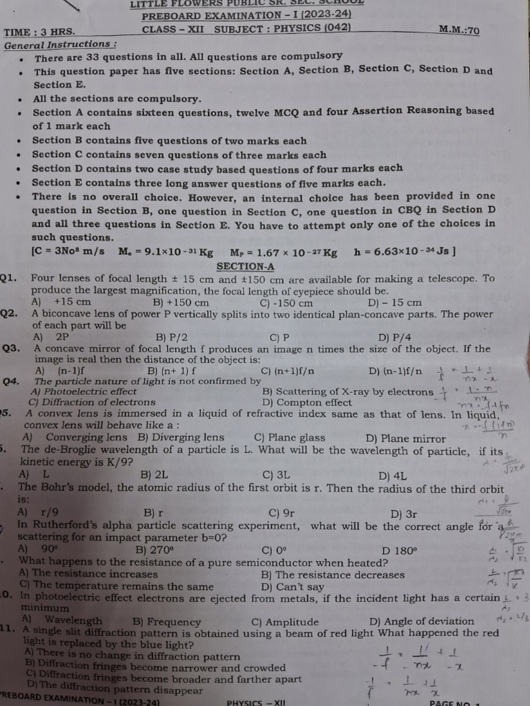Preboard 1 | PDF | Semiconductors | Doping (Semiconductor)