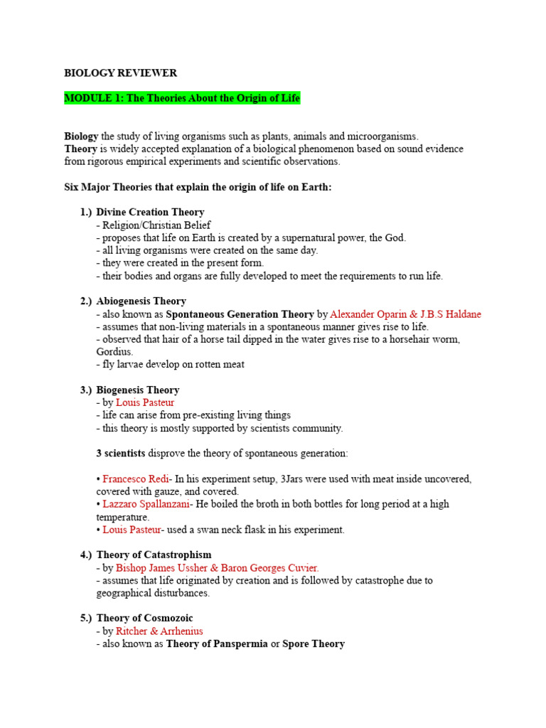 Biology-Reviewer | PDF | Meiosis | Mitosis