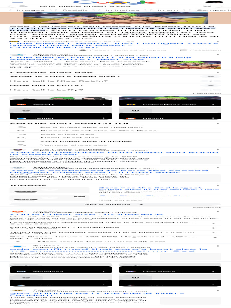 One Piece Chest Sizes - Google Search | PDF