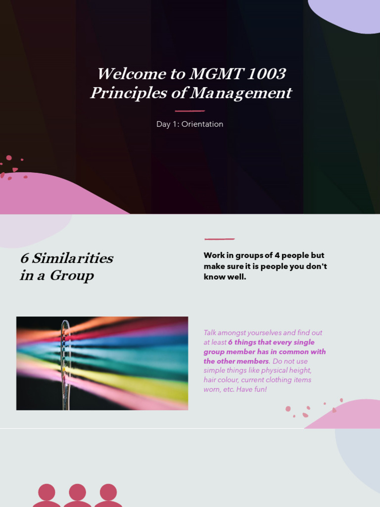 week 1. Welcome. Mgmt Functions | PDF | Goal | Skill