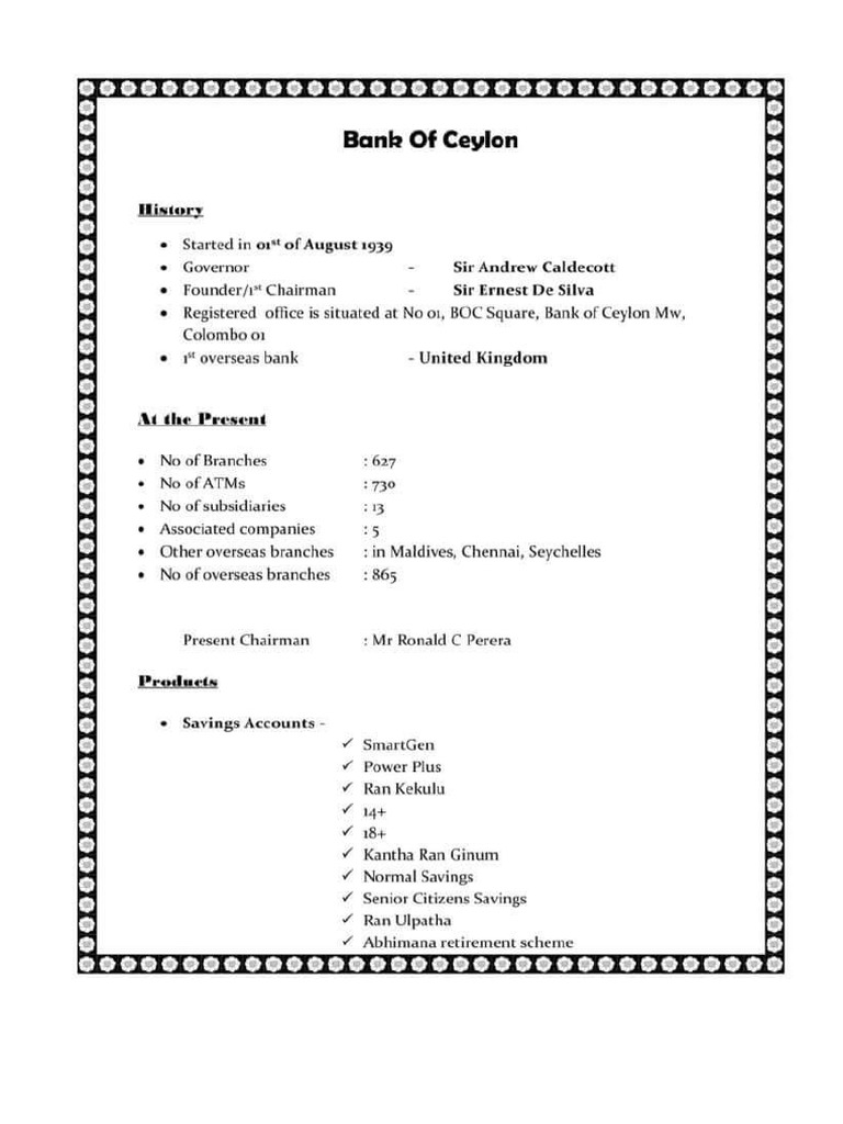 BOC Questions 2018 | PDF