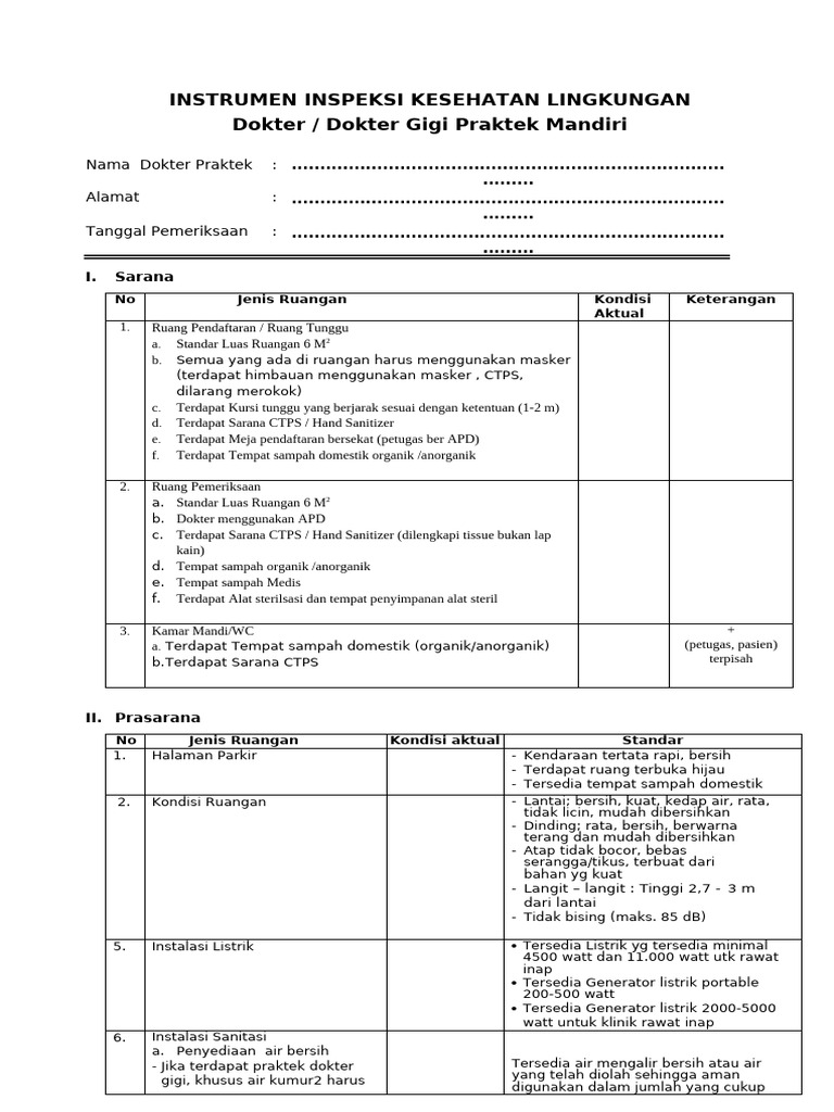 Form IKL Dokter Praktik Mandiri | PDF