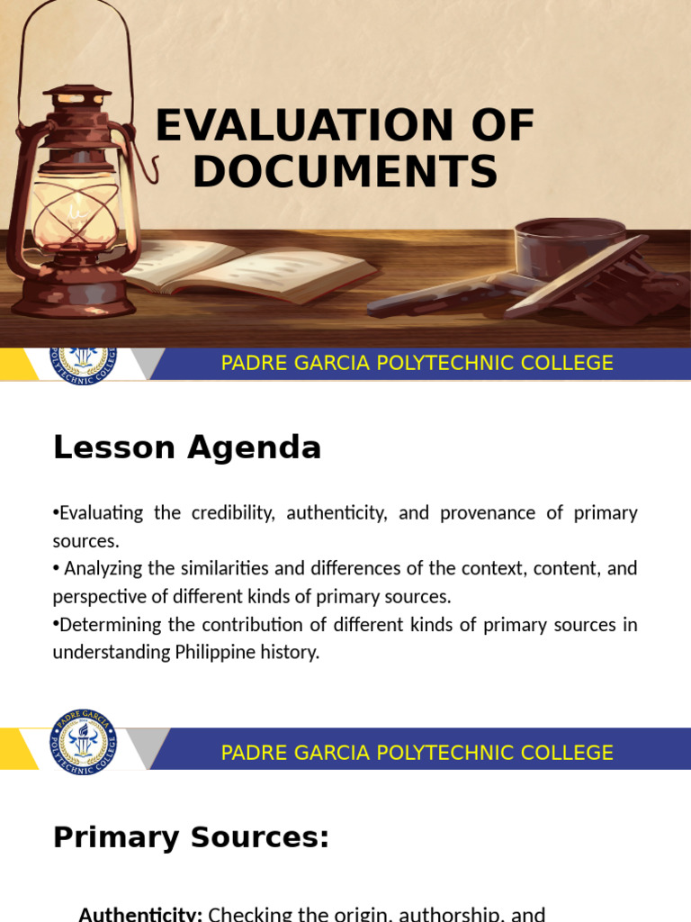 Evaluating Primary Sources in History | PDF | Evaluation | Bias