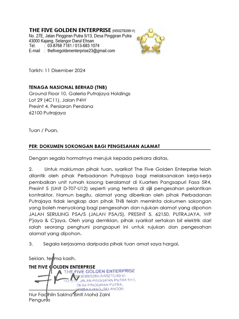 Letter of Authorization | PDF