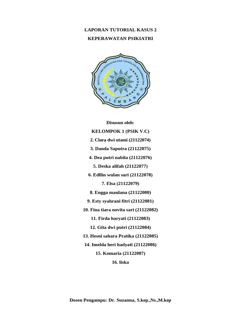 Laporan Tutorial Psikiatri Kasus 2 Ibu Ana | PDF