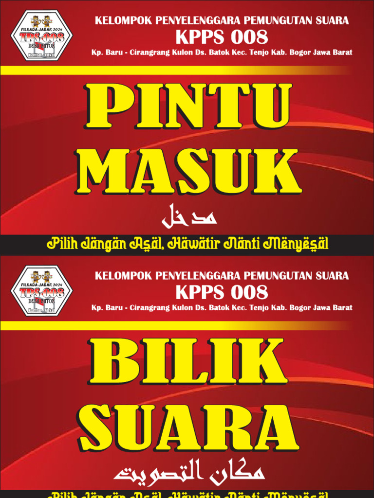 Spanduk TPS 008 Pintu Masuk | PDF