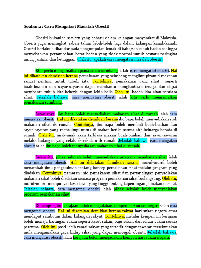 2 - Cara Mengatasi Masalah Obesiti | PDF