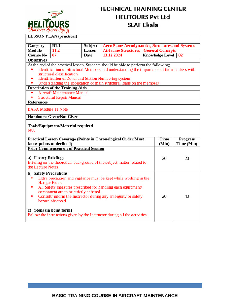 Practical Lesson Plan Mod 11.2 - 13.12.2024 | PDF