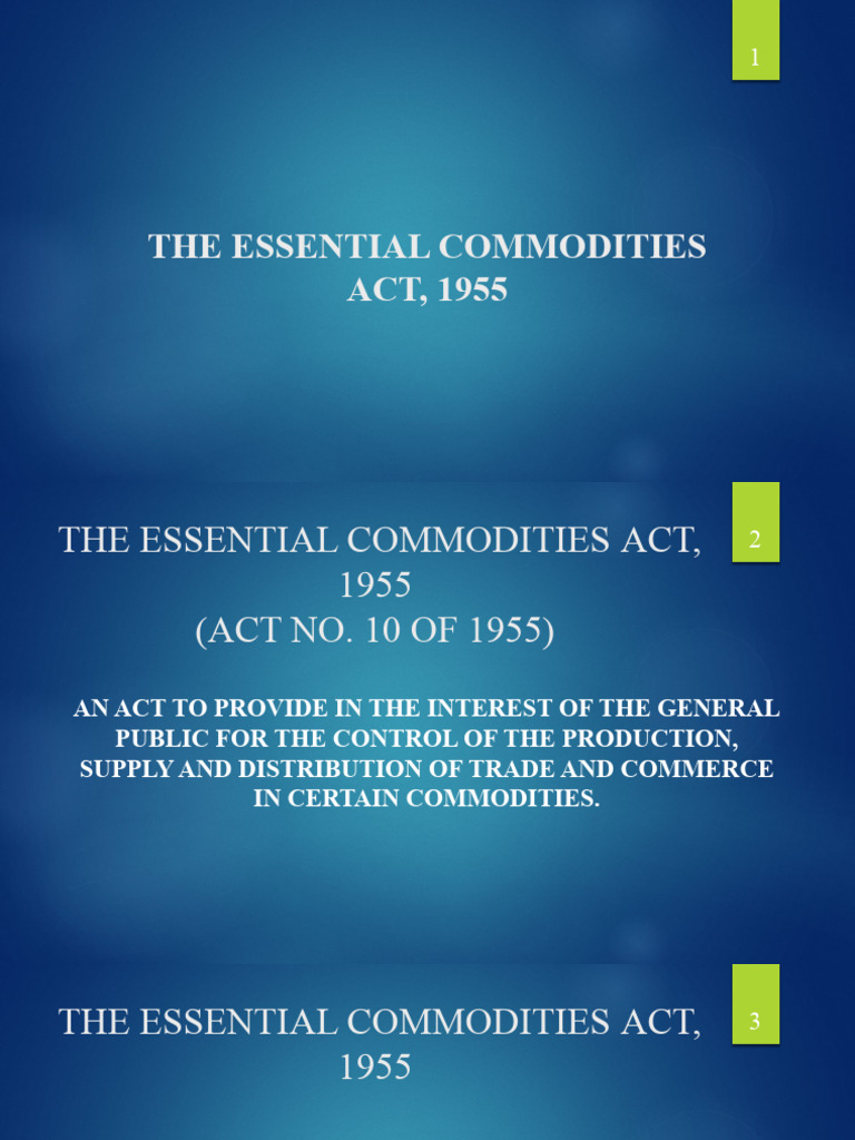 Essential Commodities Act | PDF | Fine (Penalty) | Burden Of Proof (Law)