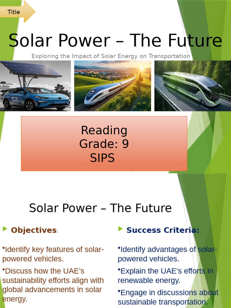 Reading Lesson Solar Power 1 | PDF | Solar Power | Sustainability