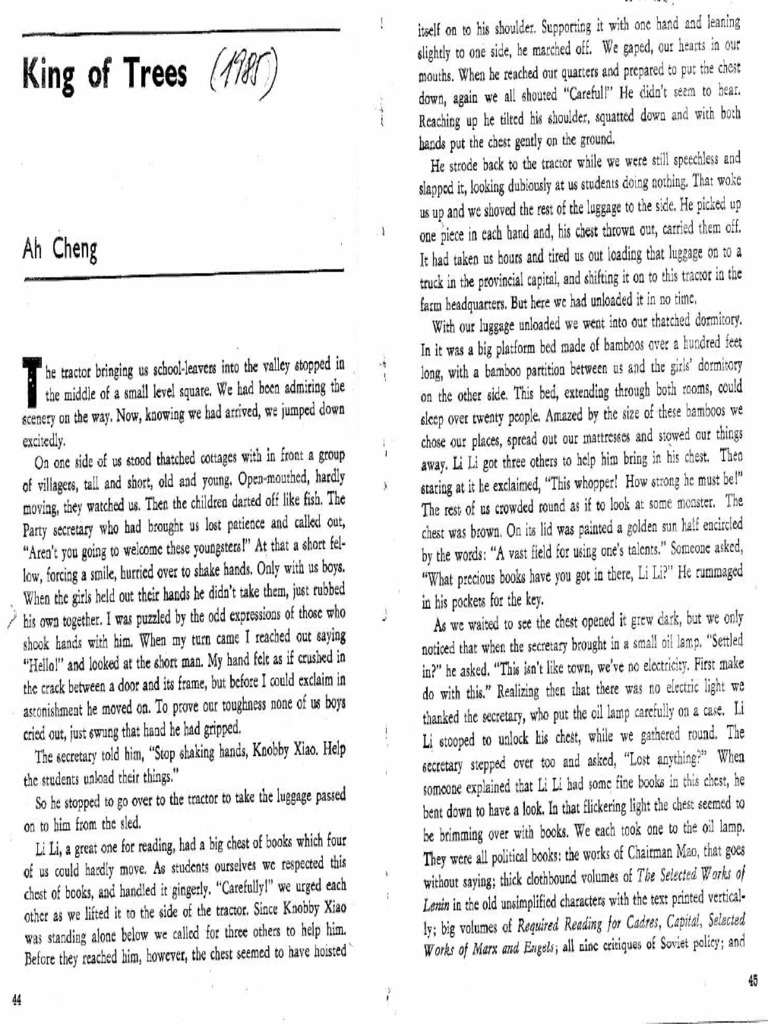 Ah Cheng King of Trees | PDF