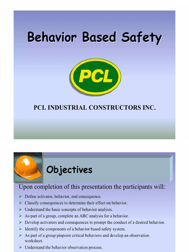 01 Behavior Based Safety (BBS) | PDF