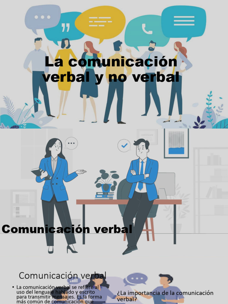 _grupo8_La comunicación verbal y no verbal | PDF | Comunicación | Comunicación no verbal