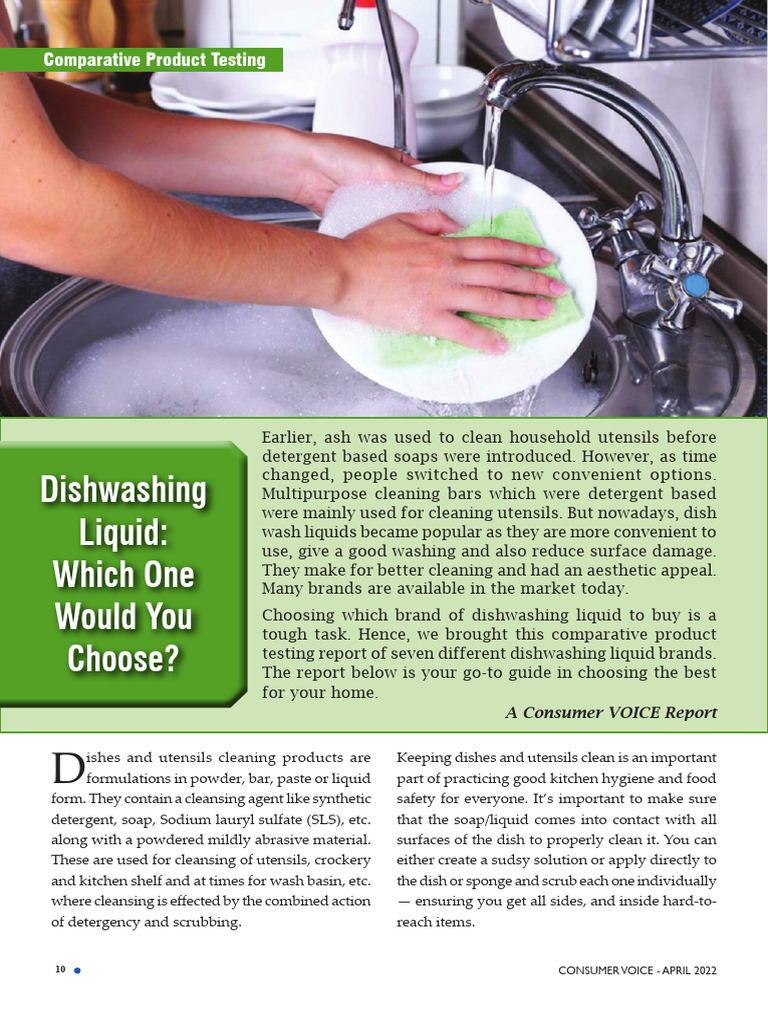 Dishwashing Liquid | PDF | Dishwasher | Detergent