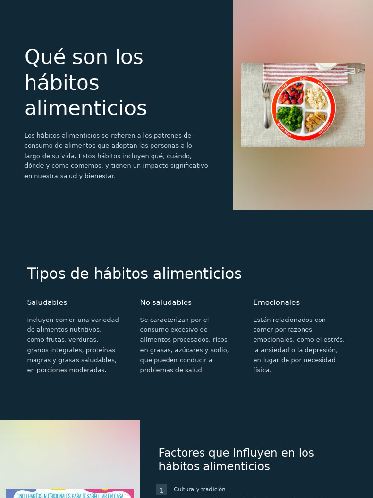 Que Son Los Habitos Alimenticios Pdf Alimentos Dieta