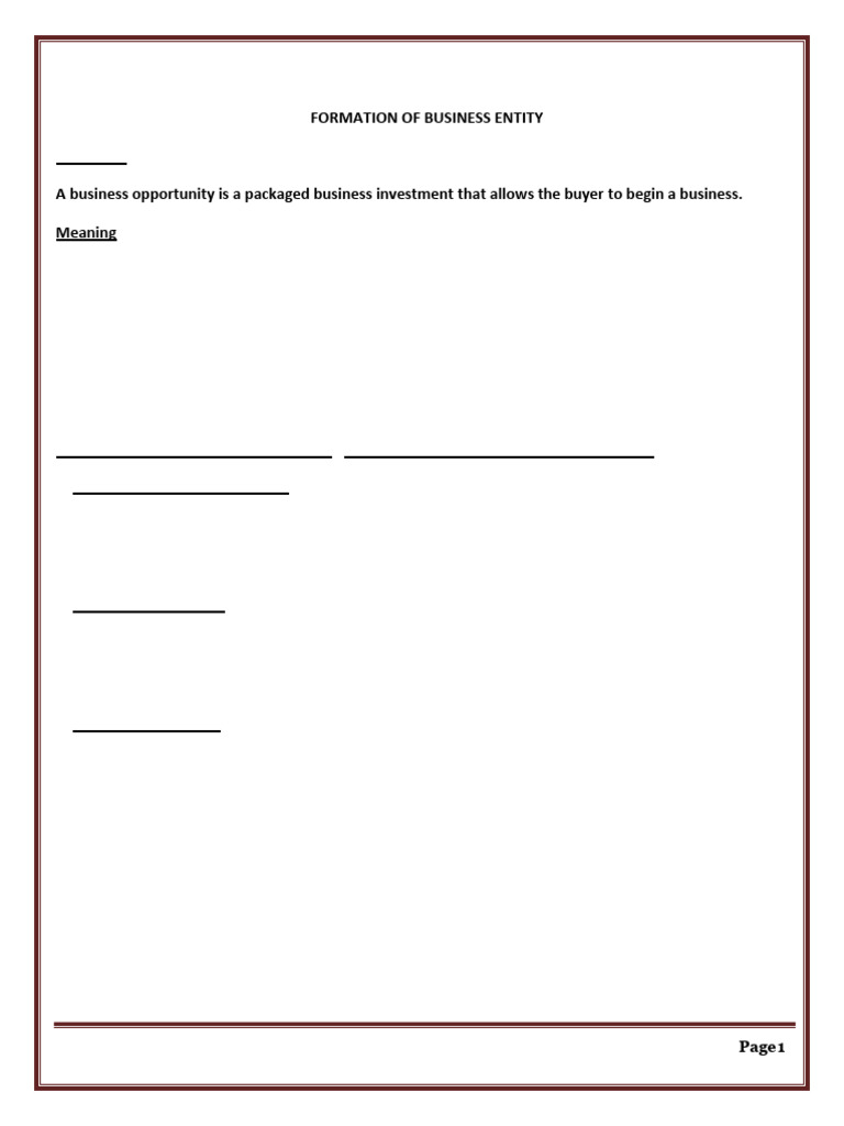 Unit-3 Notes (Formation of Business Entity) | PDF | Feasibility Study ... Unit-3 Notes (Formation of Business Entity) | PDF | Feasibility Study ...