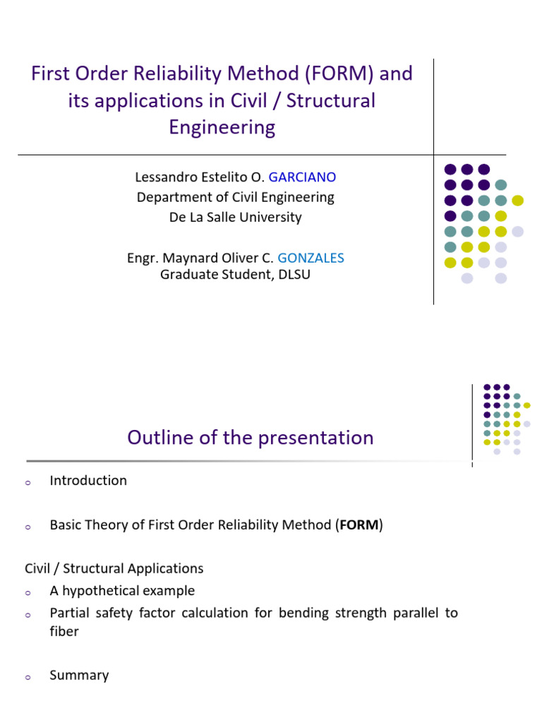 2024 Topicno 7[issep Issep2024] First Order Reliability Method Form