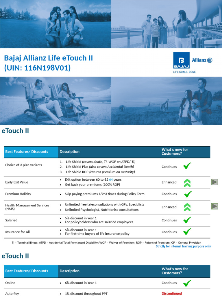 ETouch II Product Presentation | PDF | Insurance | Present Value