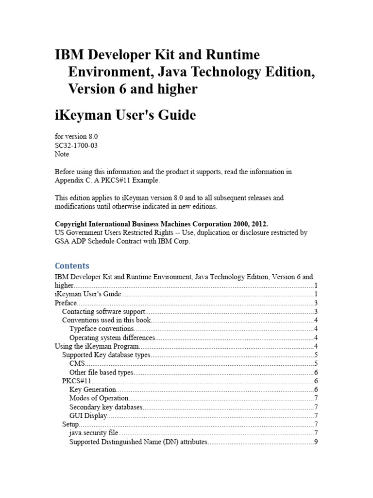 Ikeyman 8 User Guide | PDF | Command Line Interface | Public Key Certificate