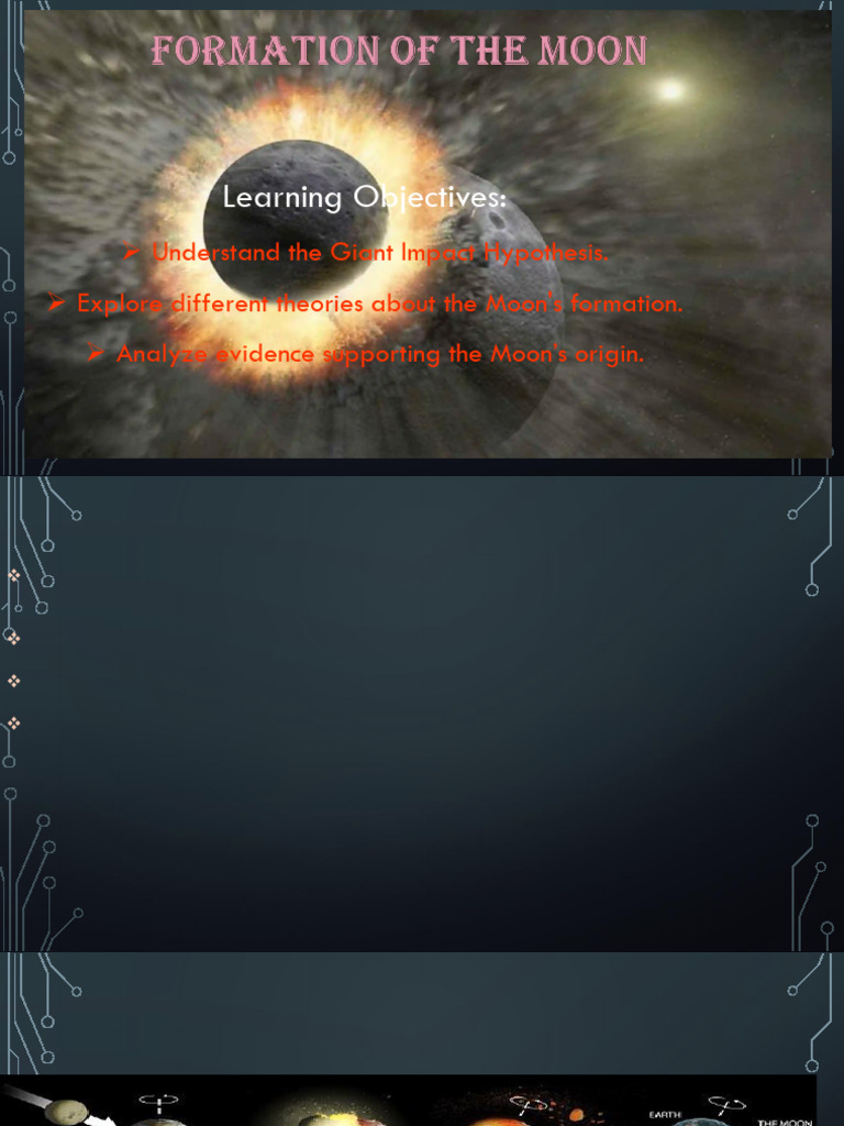 Formation of The Moon and Nebulae | PDF | Giant Impact Hypothesis | Moon