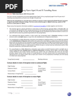 VA Unaccompanied Minor Form | PDF