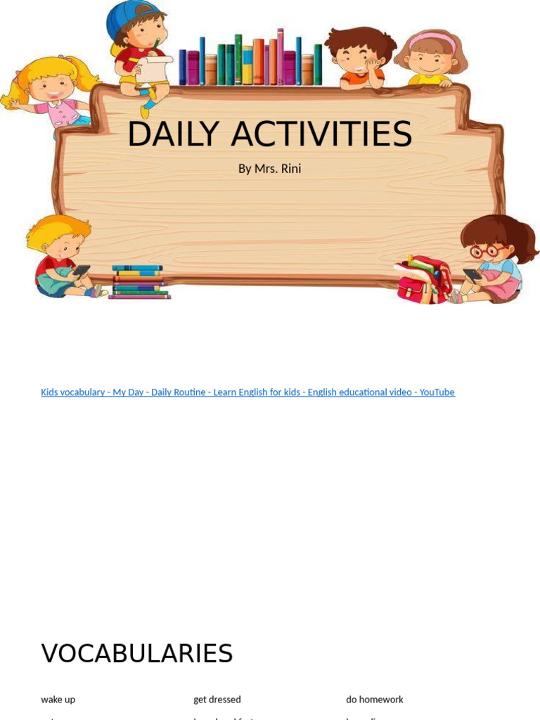 Daily Activities | PDF