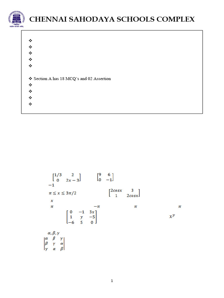 CSSC CLASS 12 MATH QP | PDF | Applied Mathematics | Mathematical Analysis
