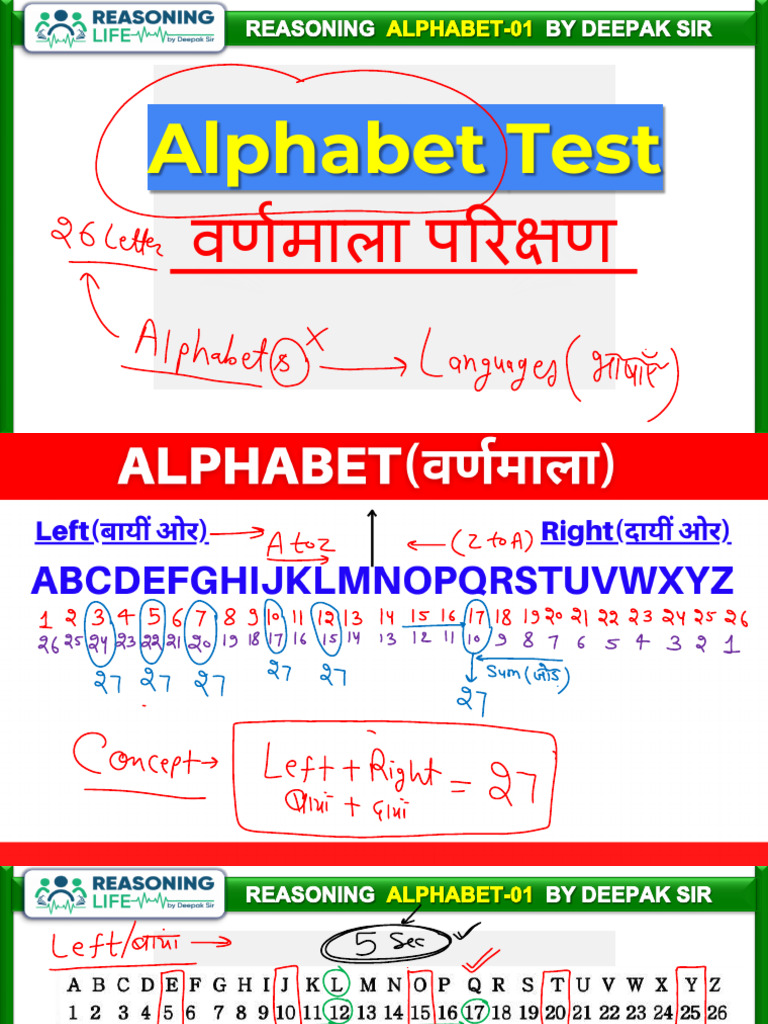 Alphabet Reasoning Test Guide | PDF
