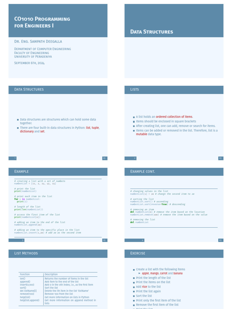 CO1010 ProgrammingforEngineersI Jun2024 Handout9 Ds | PDF | Matrix (Mathematics) | Bracket