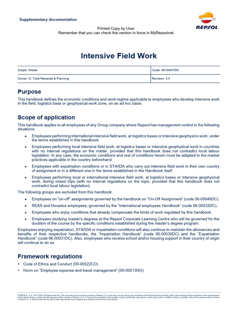 06-00047DC 3.4 Intensive Field Work 1 | PDF | Medical Device | Health Care
