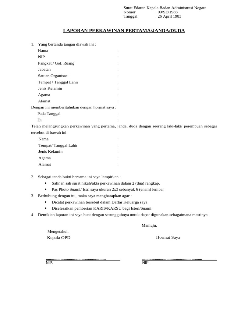 Blanko & Persyaratan Usulan Baru | PDF