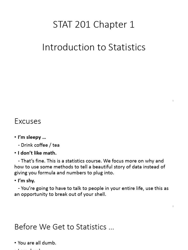 STAT 201 Chapter 1 | PDF | Statistics | Sampling (Statistics)