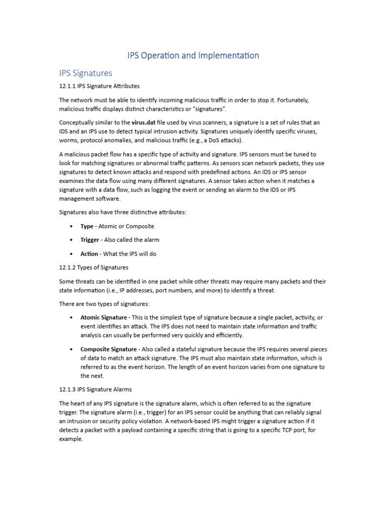 Module 12 IPS Operation and Implementation | PDF | Transmission Control ...