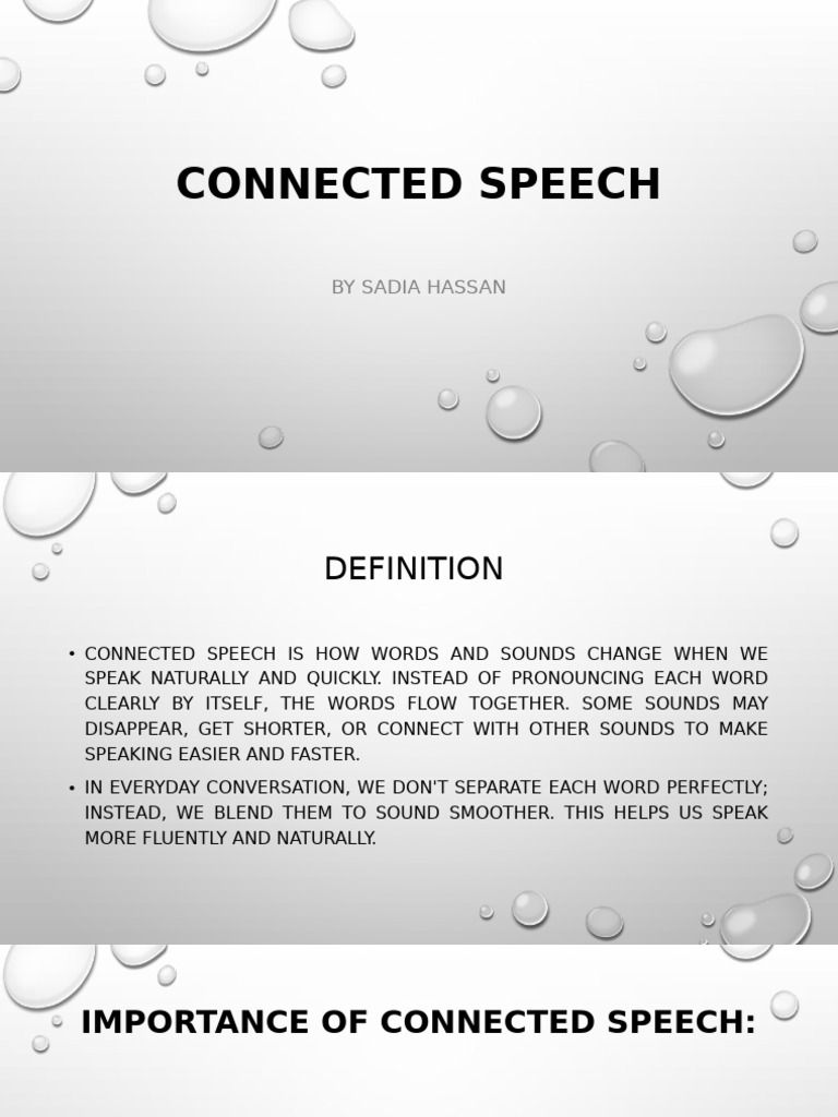 Connected Speech | PDF | Speech | Word