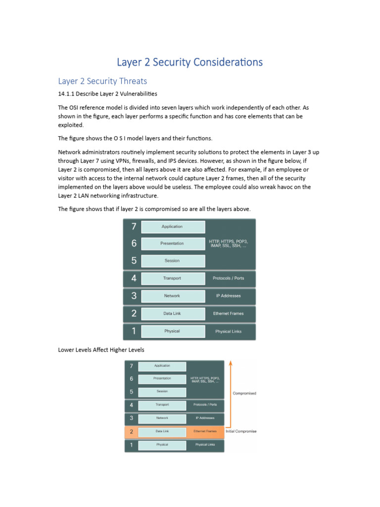 Module 14 Layer 2 Security Considerations | PDF | Network Switch | I Pv6