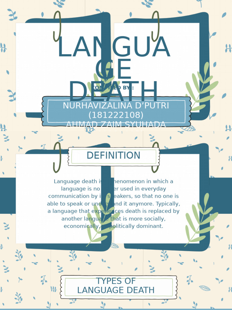 Understanding Language Death Types | PDF | Cultural Anthropology ...