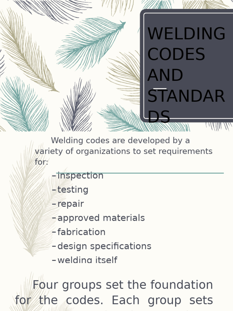 Welding Codes and Standards | PDF