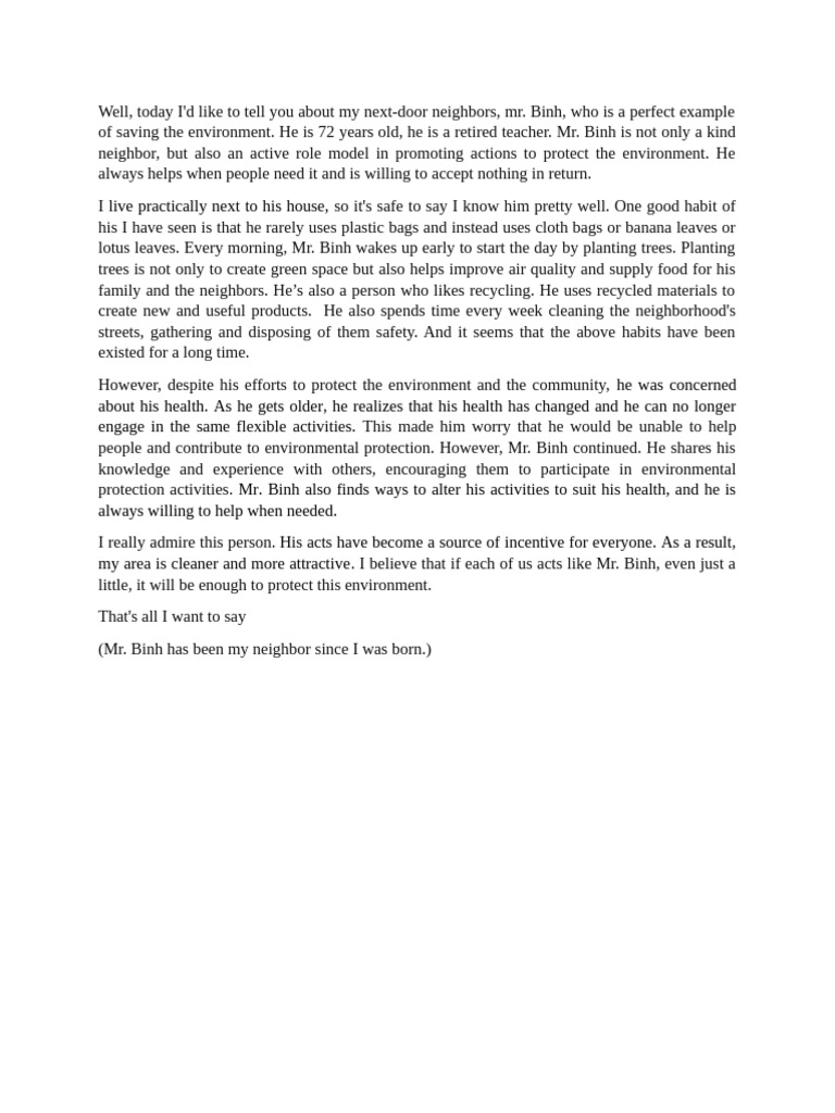 TA6 - Bài Nói 2 | PDF