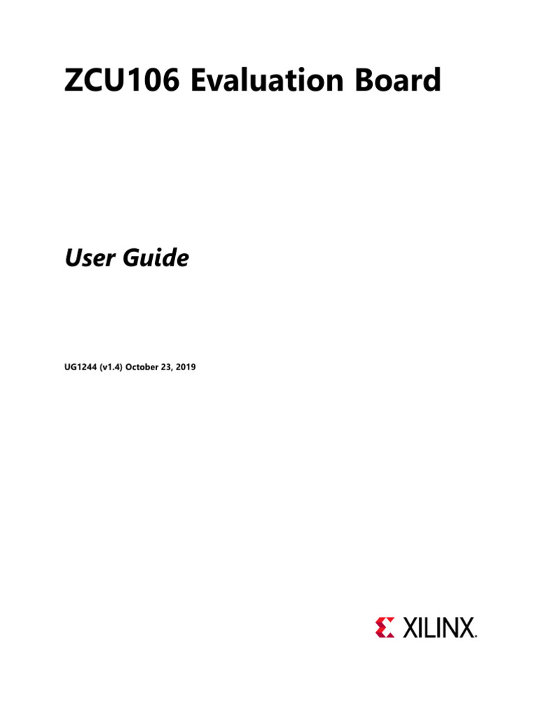ZCU106 Evaluation Board User Guide - Ug1244-Zcu106-Eval-bd-1596082 | PDF | Electrostatic ...