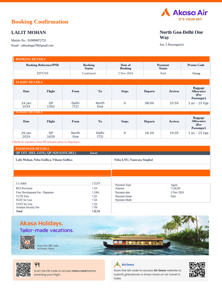 Akasa Goa January Lalit Mohan | PDF | Dangerous Goods